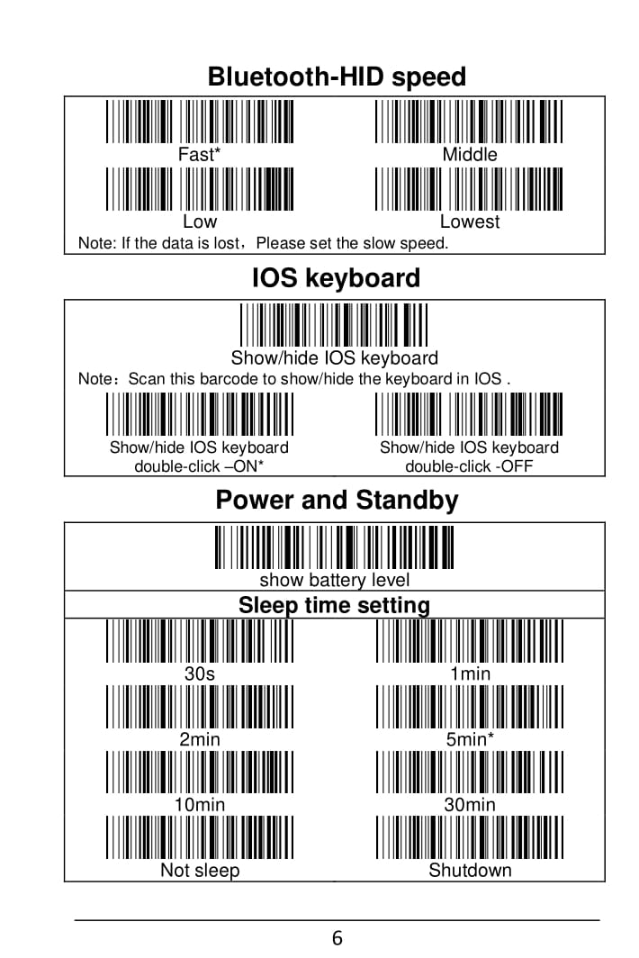 Wireless Bluetooth Scanner Manual for reset, pairing, battery level ...