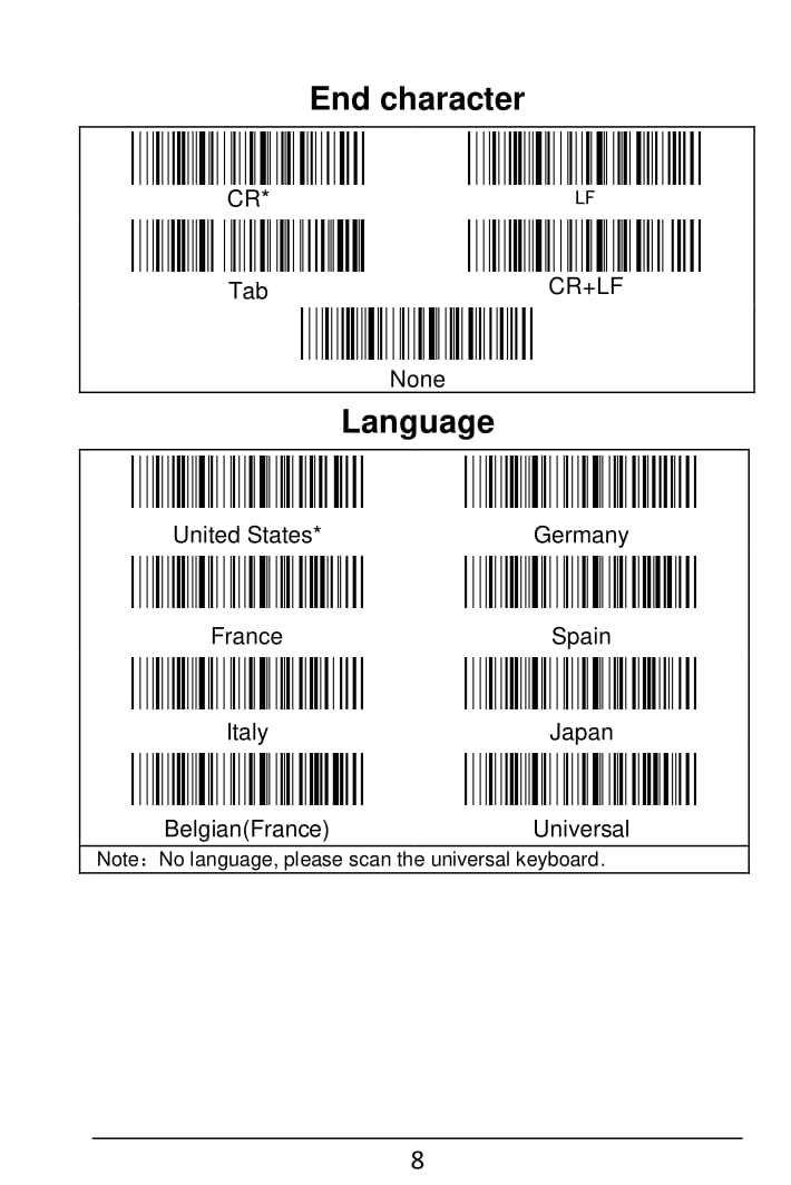 Wireless Bluetooth Scanner Manual for reset, pairing, battery level ...