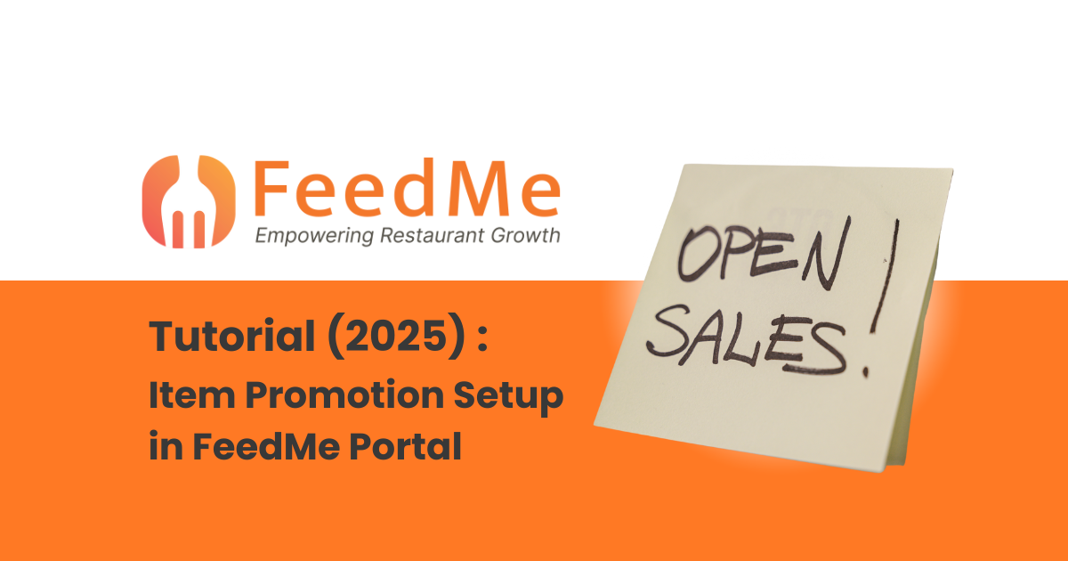 2025 Tutorials: Item Promotion Setup in FeedMe Portal - T Tech Solution