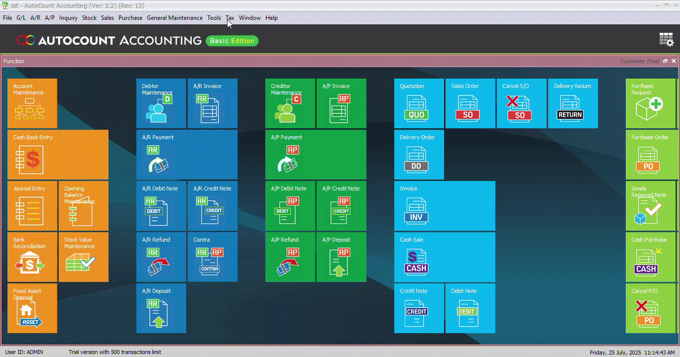 2025 步骤指南: AutoCount 服务税设置 - T Tech Solution
