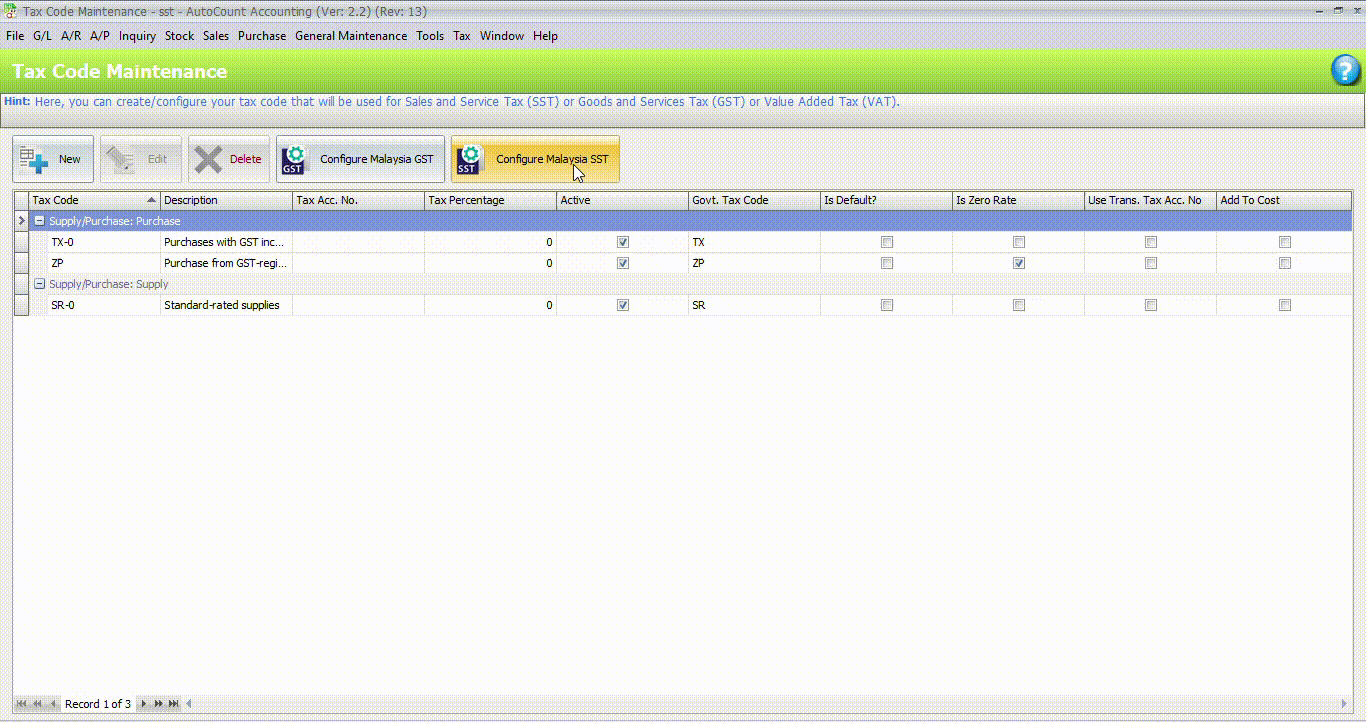 2025 步骤指南: AutoCount 服务税设置 - T Tech Solution